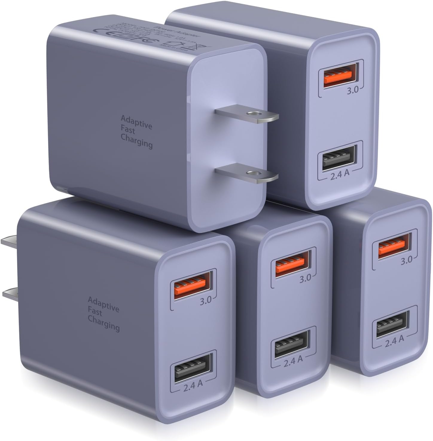 Amazon.com: Dual USB Wall Charger, Costyle 3 Pack 30W 2 Ports Adaptive ...