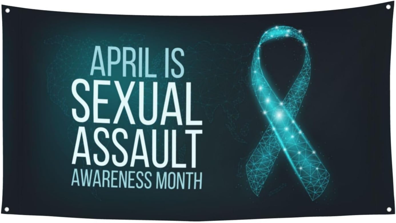 Amazon.com: Sexual Assault Awareness Month Banner Yard Outdoor Party ...