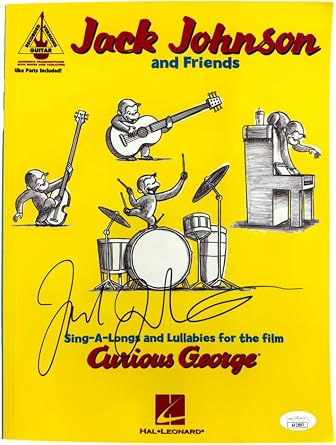 Jack Johnson Signed Autograph Curious George Music Book Songbook A with ...