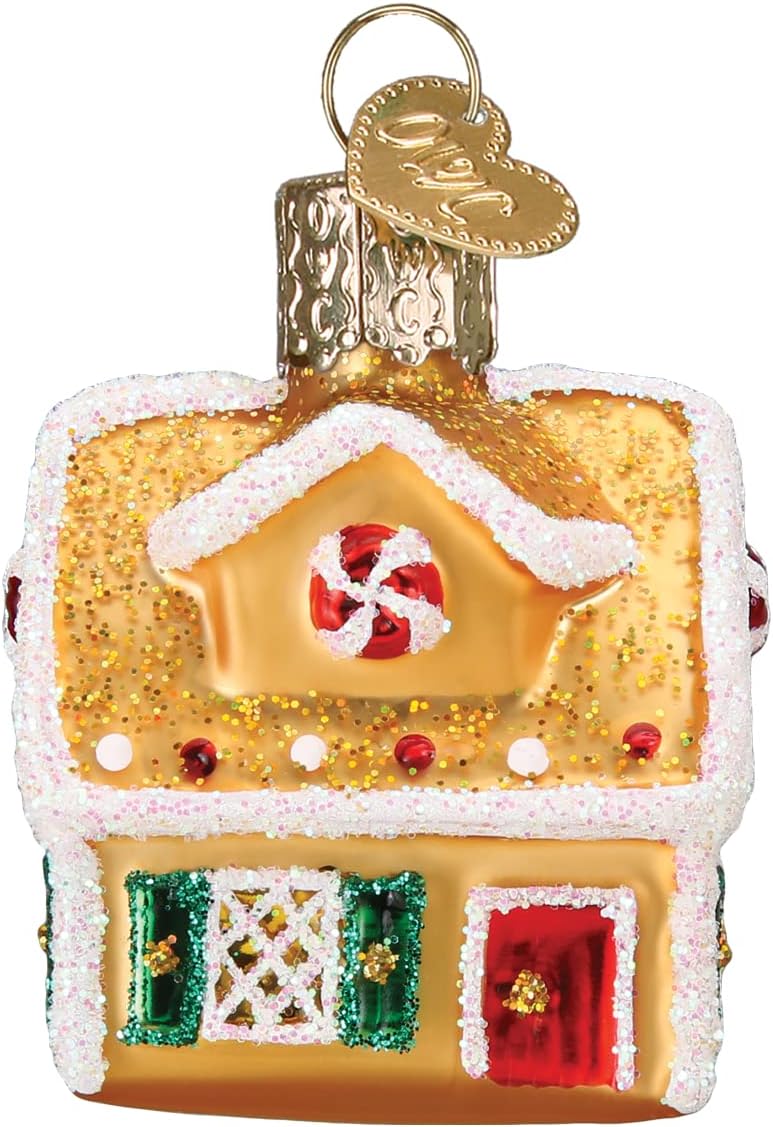 Amazon.com: Old World Christmas Gumdrops Mini Gingerbread House Glass ...