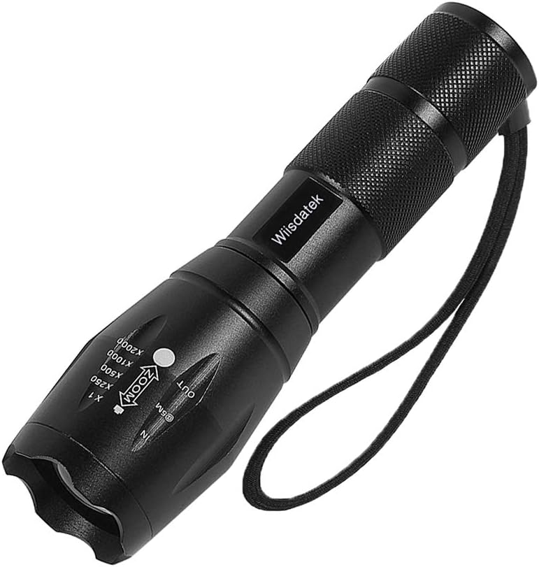Wiisdatek LED Flashlights -High Lumen Handheld Flashlight Zoomable ...