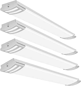 hykolity 4 Packe 4FT 4000K LED Flush Mount Puff Lights 50W, 5000LM, 48 ...