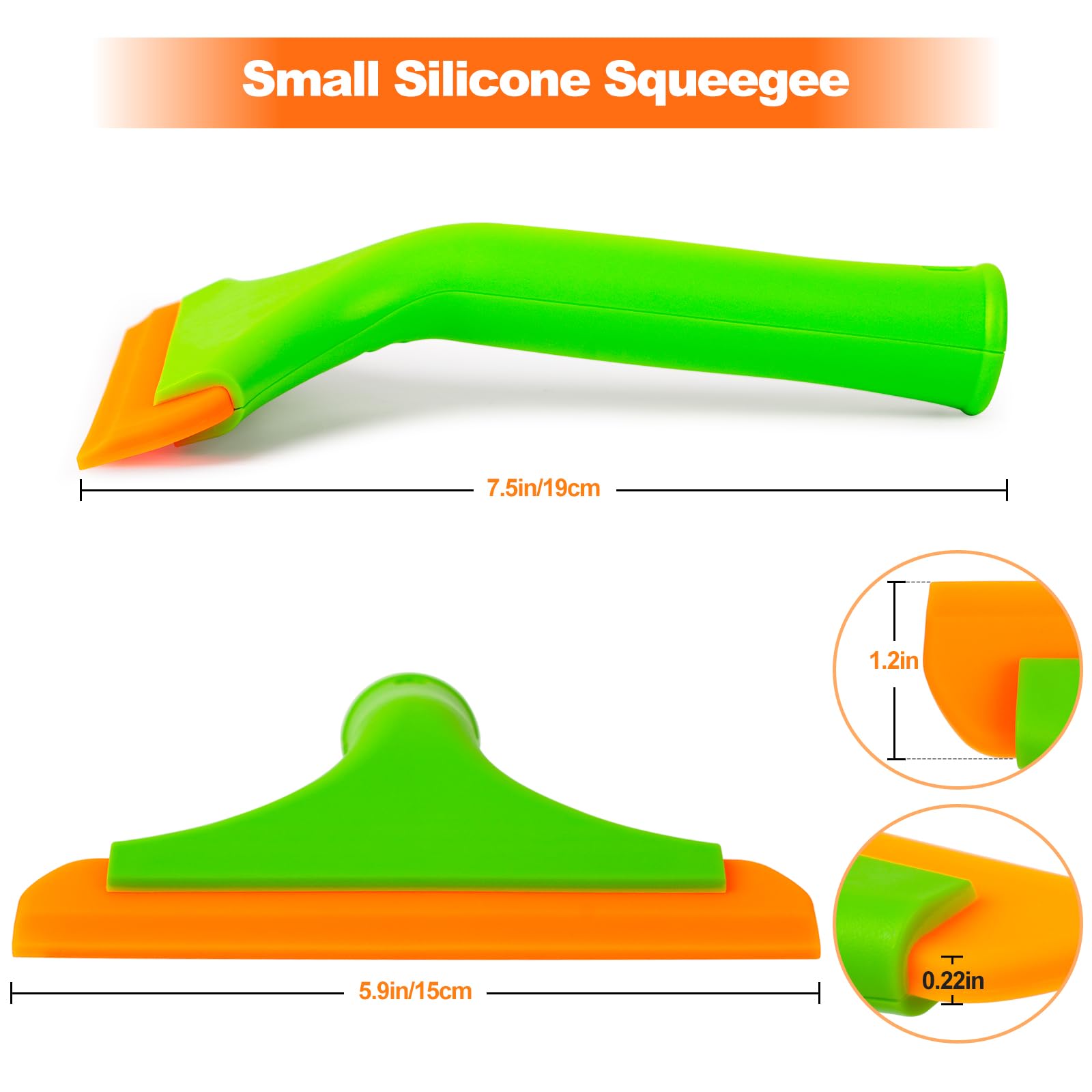 Snapklik.com : Squeegee For Shower Glass Door 2 Pack Mini Silicone ...