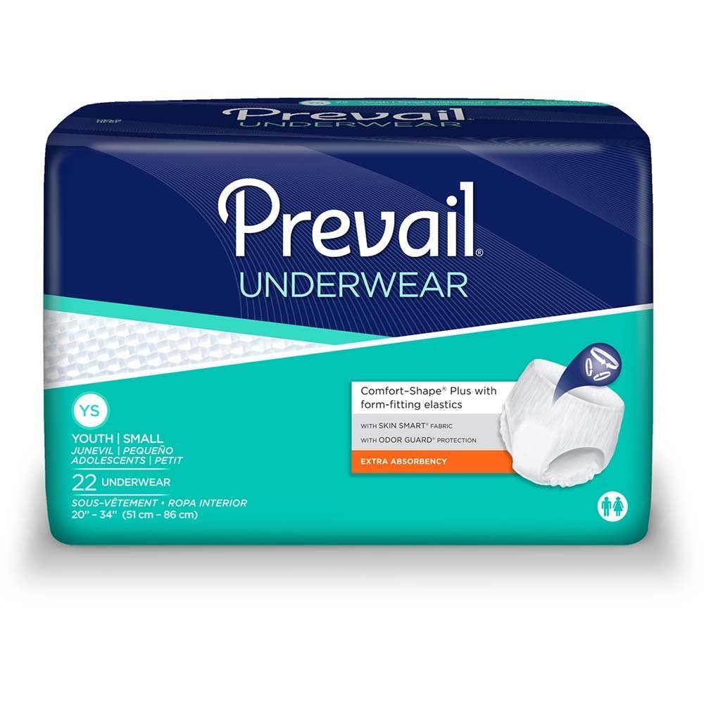 Amazon.com: Prevail Underwear Extra Absorbency Youth/Small Case/88 (4 ...