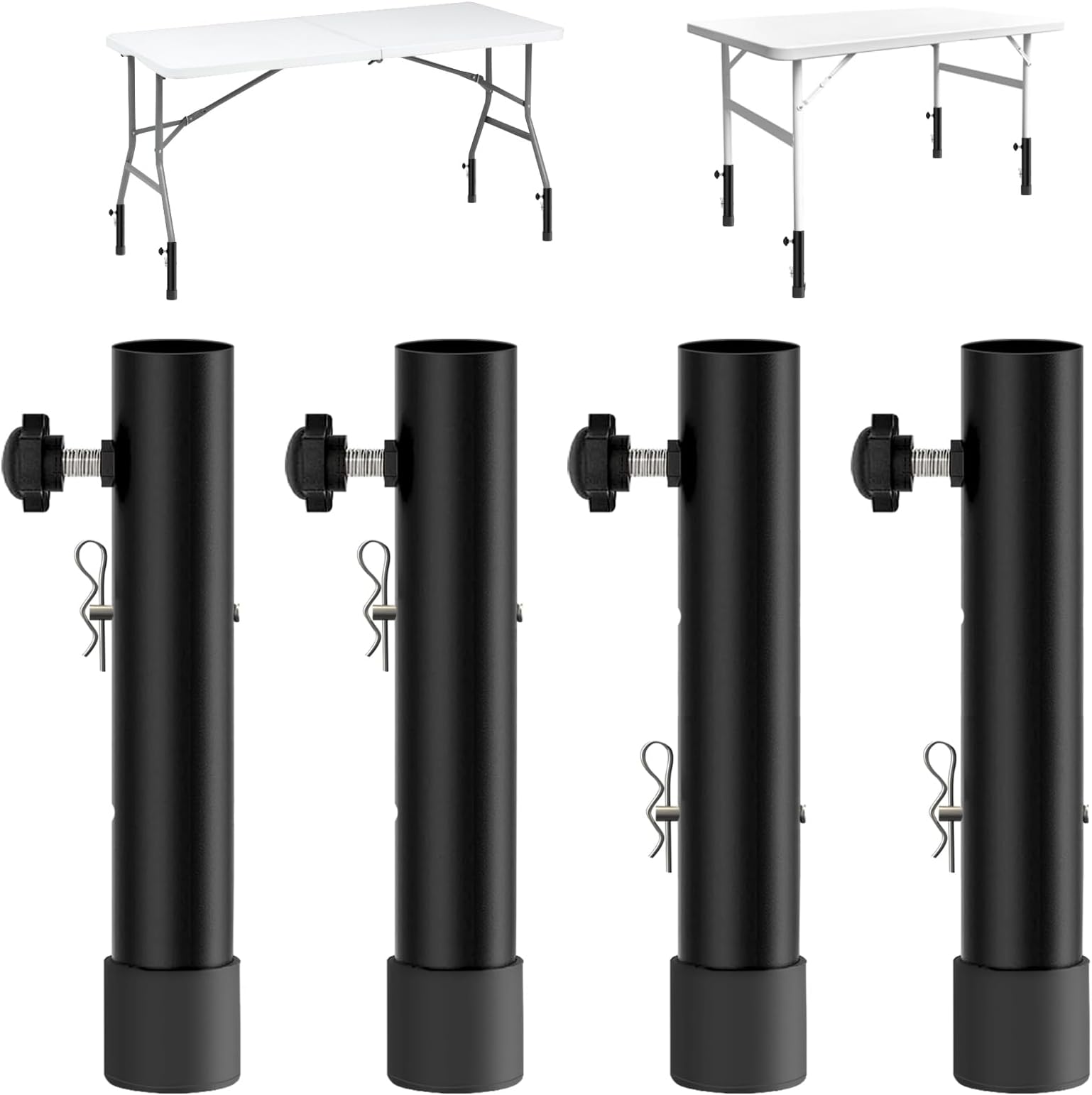 Amazon.com: (4-Pack) Folding Table Leg Extenders, Highly Durable Steel ...