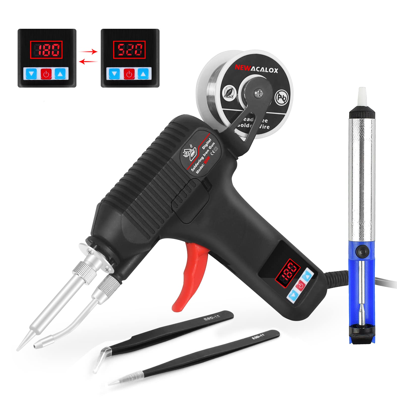 Buy Soldering Kit with Adjustable-Temp LED Display, Auto Send Tin ...