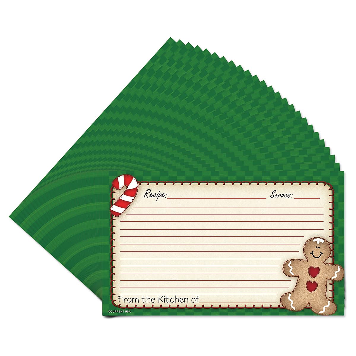 Snapklik.com : Gingerbread Man Recipe Cards - 3x5 Inches, Single Sided ...