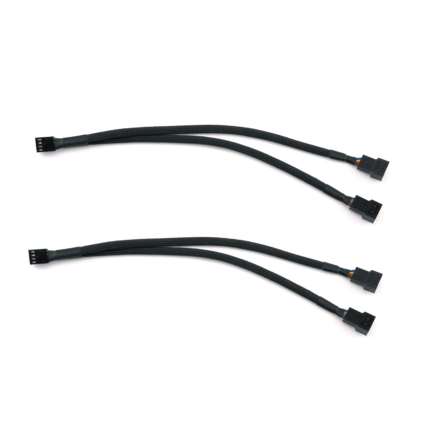 Amazon.com: Quacc 2 PCS PWM Fan Splitter Cable PC Fan Extension Cable ...