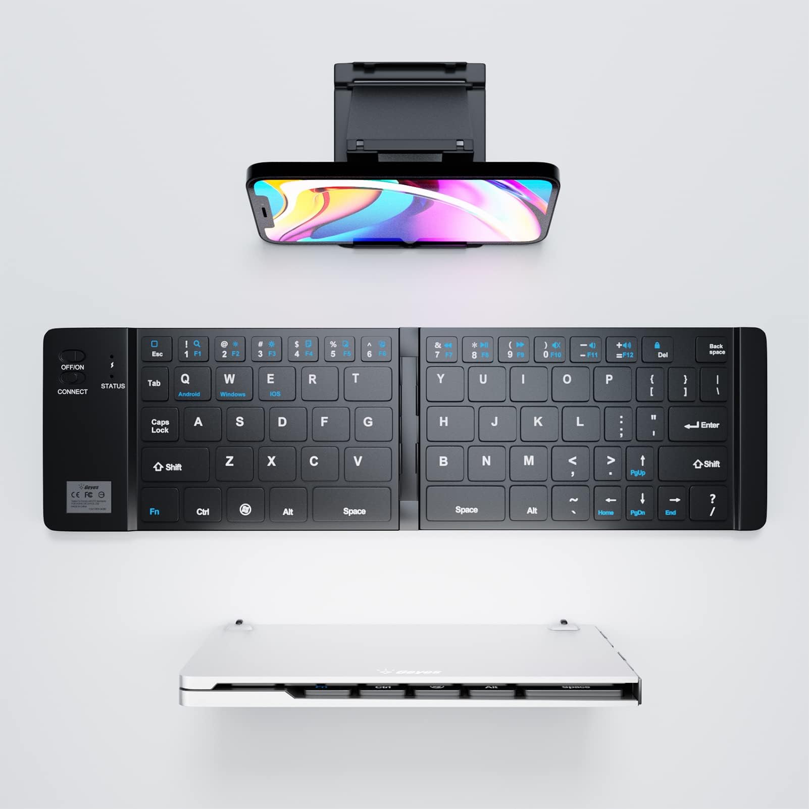 Amazon.com: FOSA Folding Bluetooth Keyboard, Wireless Folding Keyboard ...