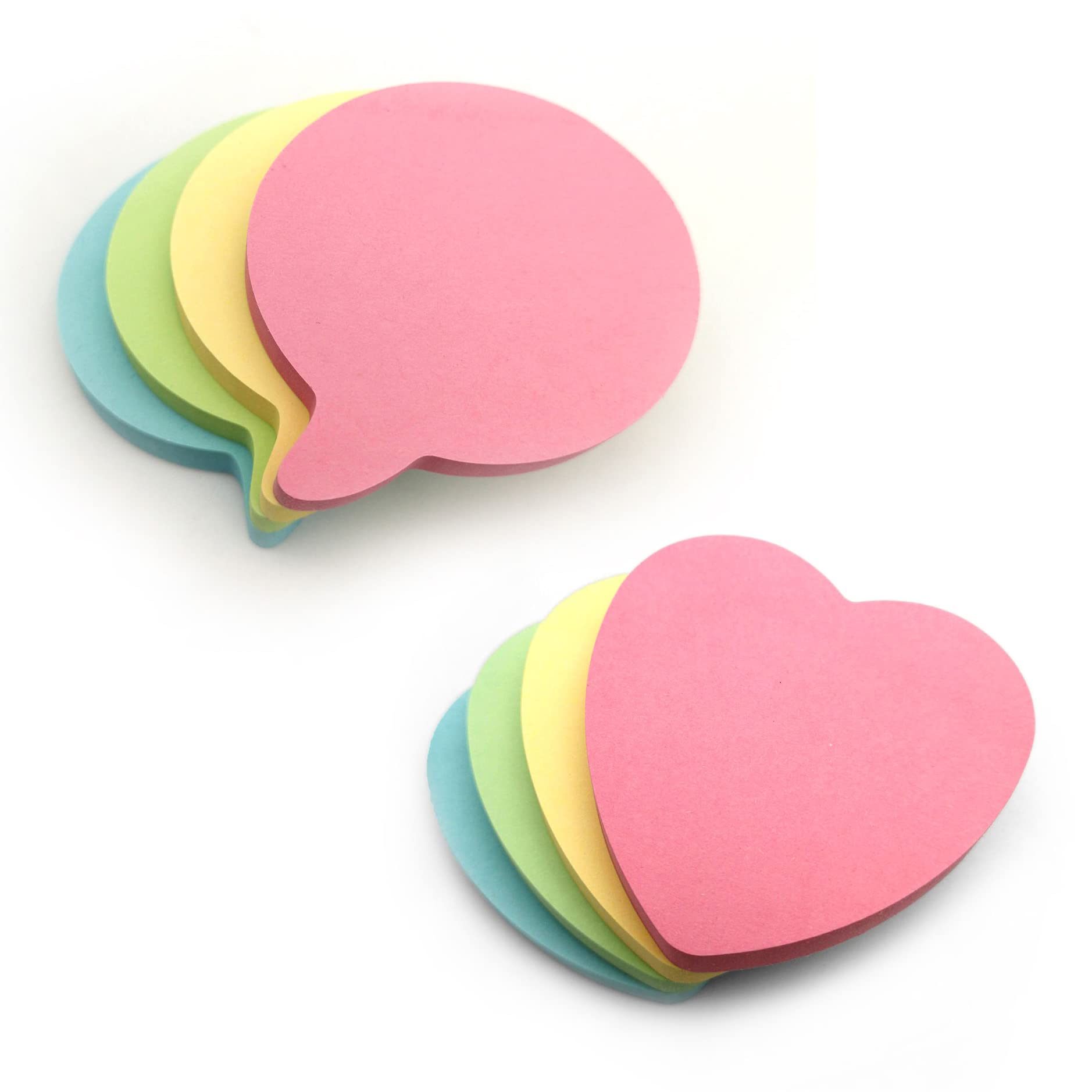 Post it Sticky Notes Pastel | Heart & Speech Bubble Sticky Notes ...