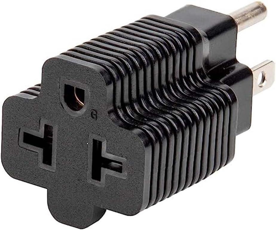 Amazon.com: [2-PACK] Nema 15 Amp to 20 Amp Plug Adapter Listed NEMA 5 ...