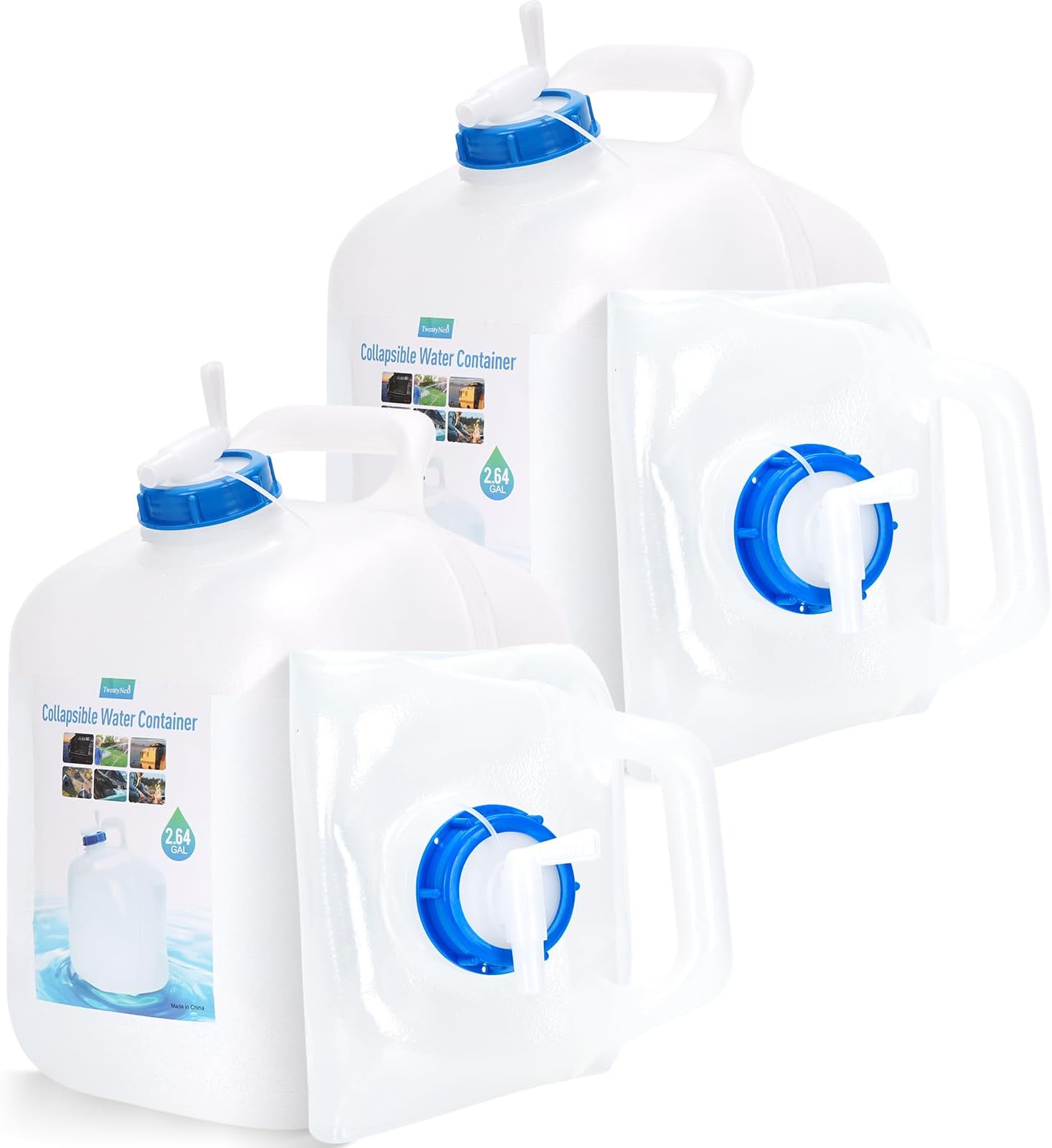 Amazon.com: Tofficu 3 Gallon Water Jug Portable Water Container with ...