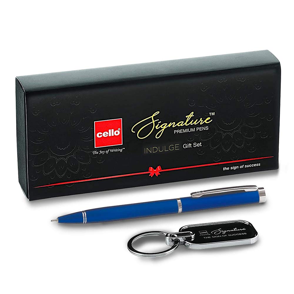 Cello Signature Professional Gift Set|Blue Ink|1 Ball Pen + 1 Metal ...