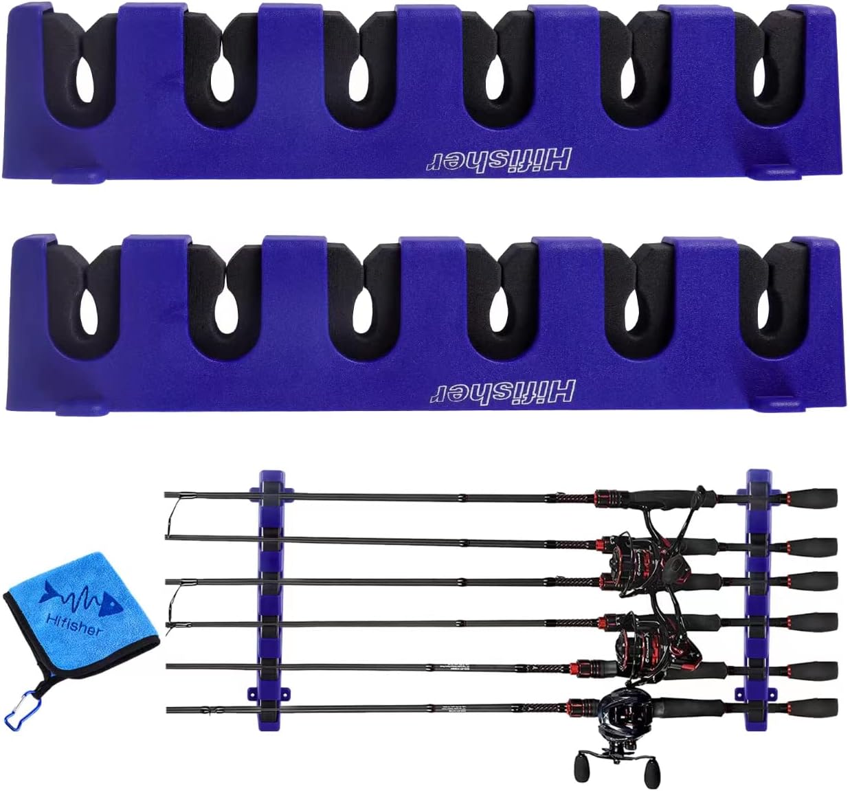 Amazon.com: Hifisher Horizontal Fishing Rod Holder, Wall Mounted ...