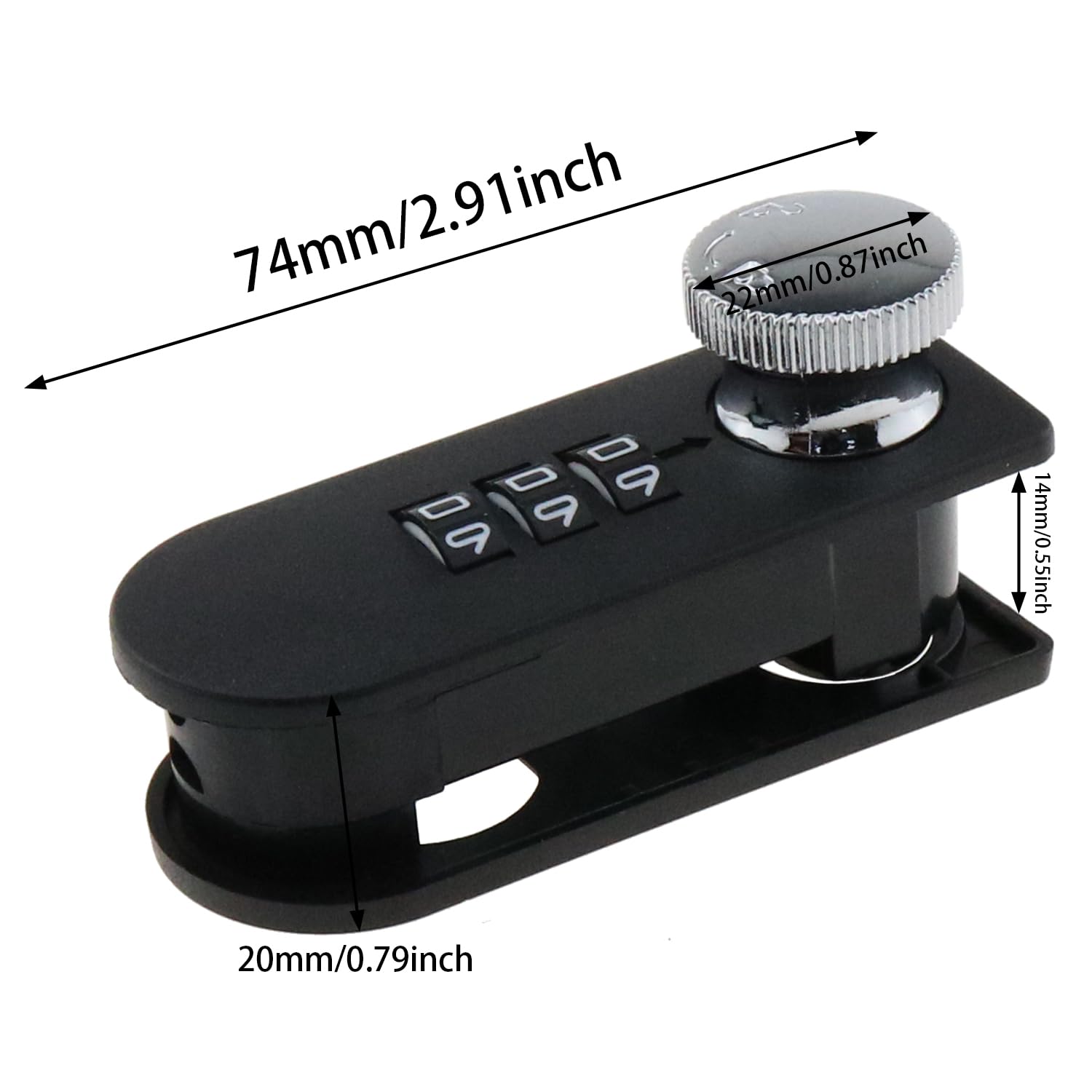 Snapklik.com : Mechanical Dial Combination Cam Lock Combination Cam Lock 3 Digit Code Cabinet ...