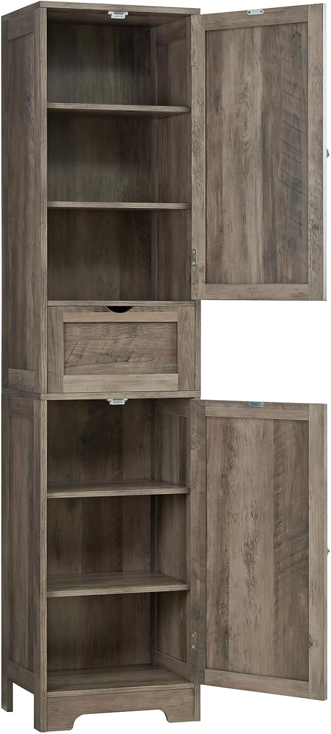 Amazon.com: Iwell 67" Tall Storage Cabinet, Narrow Storage Cabinet with ...