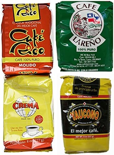 Amazon.com : Puerto Rican Ground Coffee Variety Pack - 4 Local ...