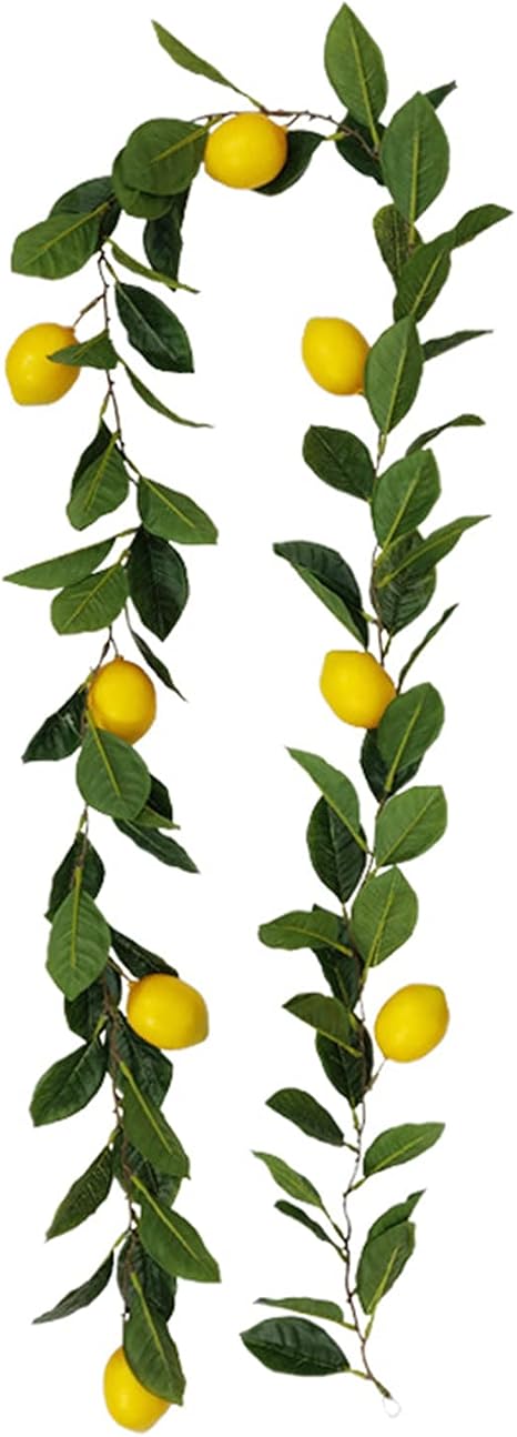 Amazon.com: SAHLA 76.7inch Artificial Lemon Garland Greenery Garland ...