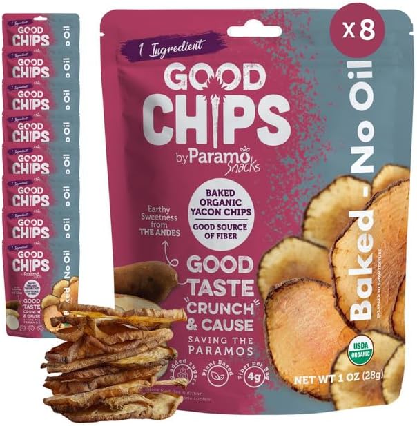 Amazon.com: Baked Organic Yacon Chips by GOOD CHIPS! 100% Natural, Oil ...