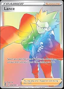 Amazon.com: Lance 206/195- Silver Tempest - Full Art Rainbow - Pokemon ...