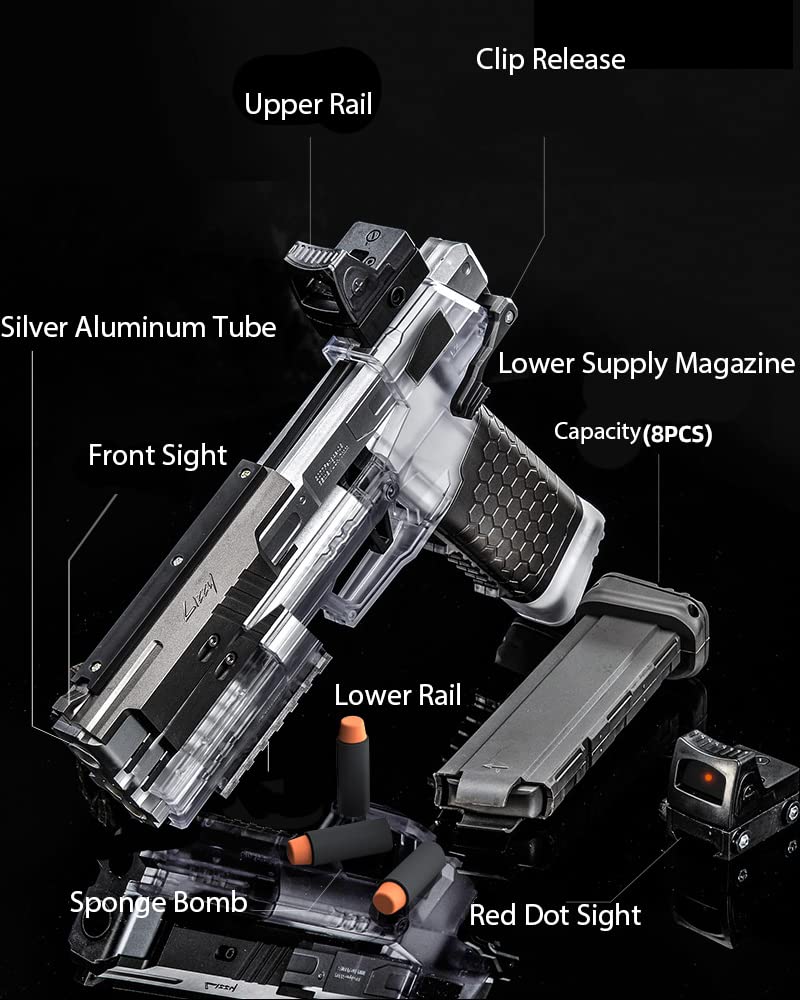 Toy Guns Fake for Boys Toy Guns That Look Real Ejecting Magazine Toy ...