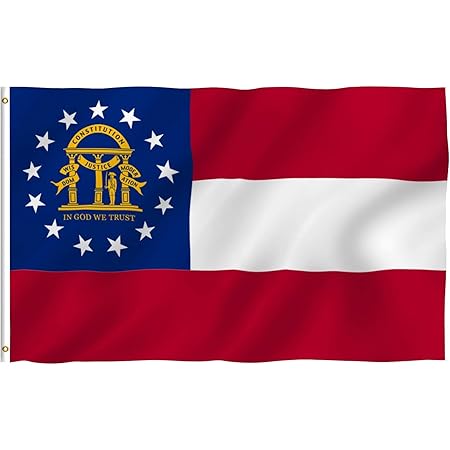 Amazon.com : Georgia State Flag 3 x 5 Brand NEW 3x5 Foot GA : Outdoor ...