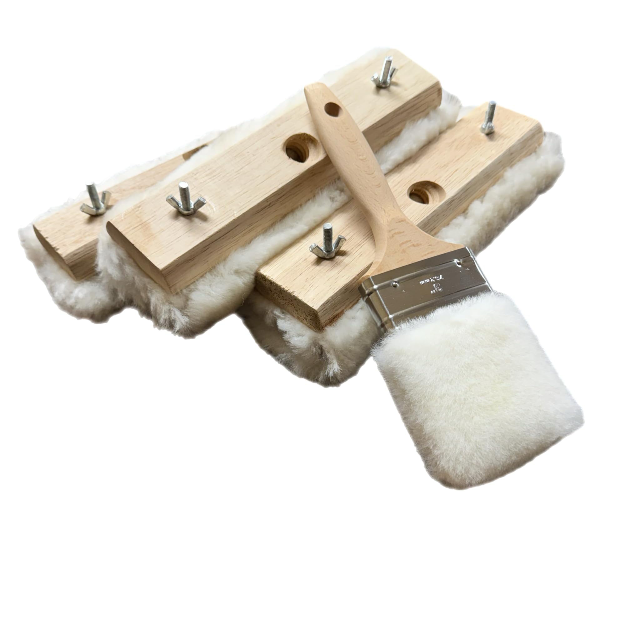 Tru Lamb -10" Lambskin Applicator 3 Pack - Plus 1 Lambskin Stain Brush ...