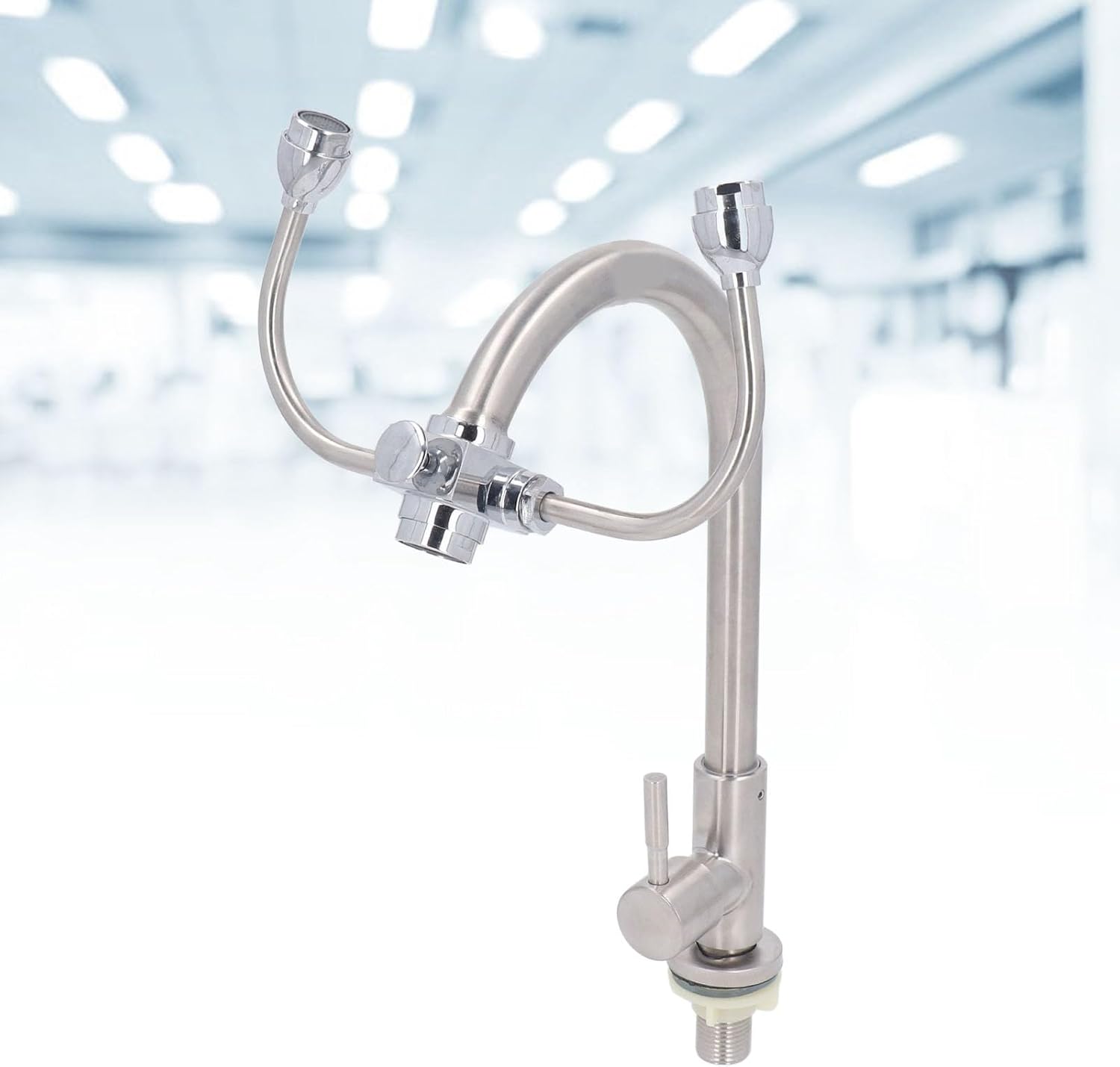 Eye Wash Station, Faucet Mounted Eyewash Station, Dual Spray Heads Eye ...