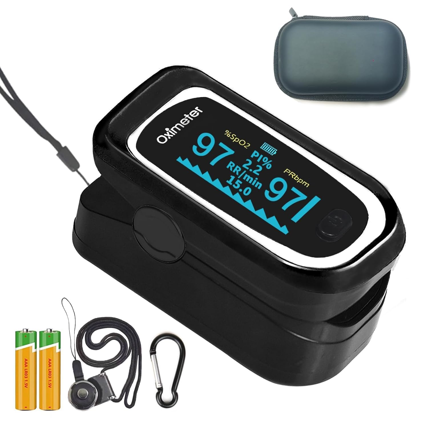 Amazon.com: TYNDALL Fingertip Pulse Oximeter, 4 Data Pulse Oximeter ...