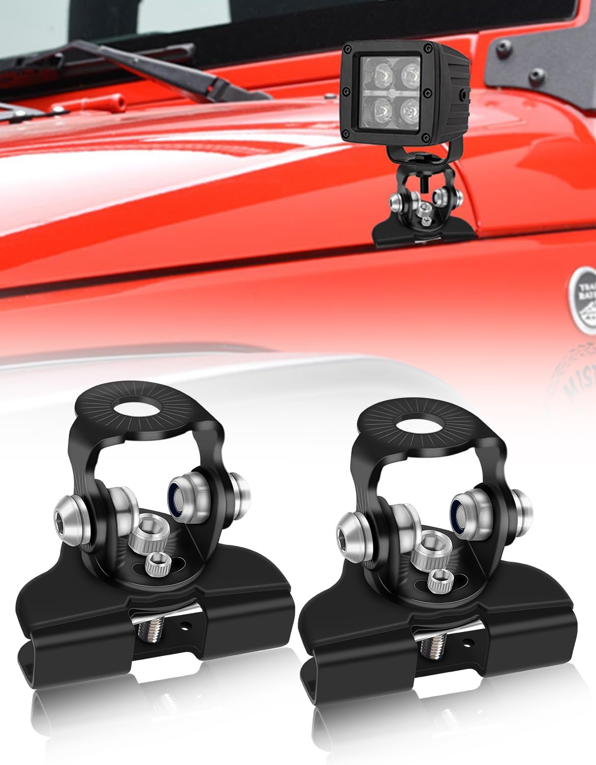 Amazon.com: Rough Country 54" Curved LED Mounting Brackets for Ford F ...