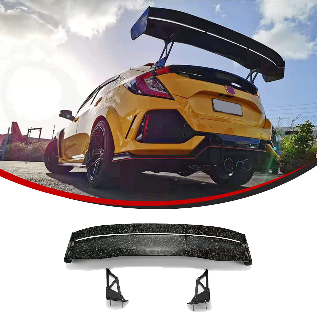 For Civic Fk7 Fk8 Type R Vtx5 Style Rear Gt | Desertcart INDIA