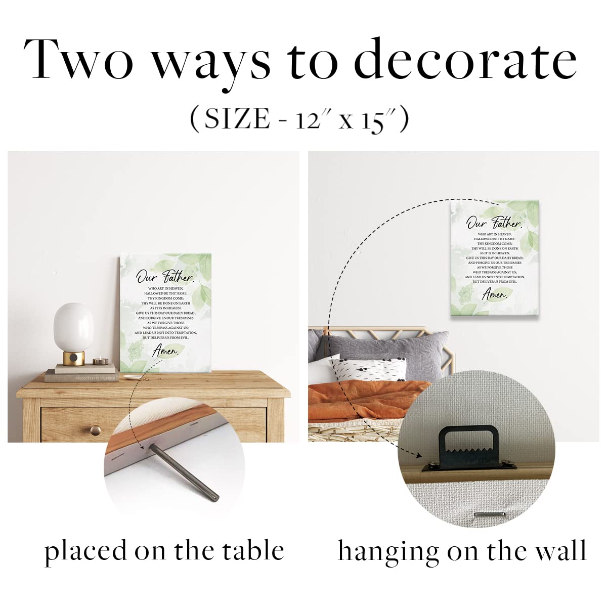 Snapklik.com : Inspirational Bible Verse Wall Art Decor Religious The ...