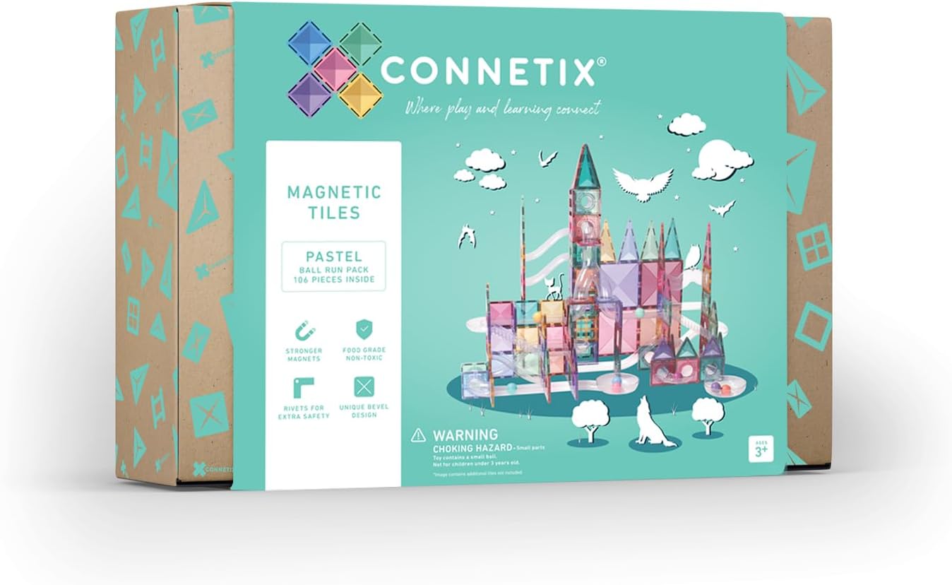 Amazon.com: CONNETIX Pastel Ball Run Pack, 106 Pieces
