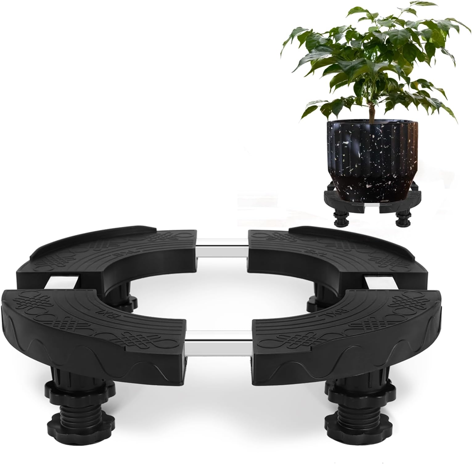 Amazon.com: NEISRAI Flower Pot Stand Heavy Duty 2 Pack Planter Holder ...
