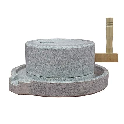 Gnirue Natural Granite Handmade Stone Mill/Grinder (10Wx14L) : Amazon ...