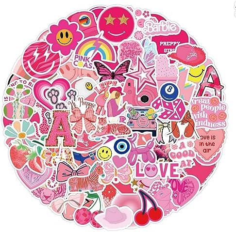 Qpout 120PCS Preppy Stickers Vinyl Aesthetic Waterproof Stickers Cute ...