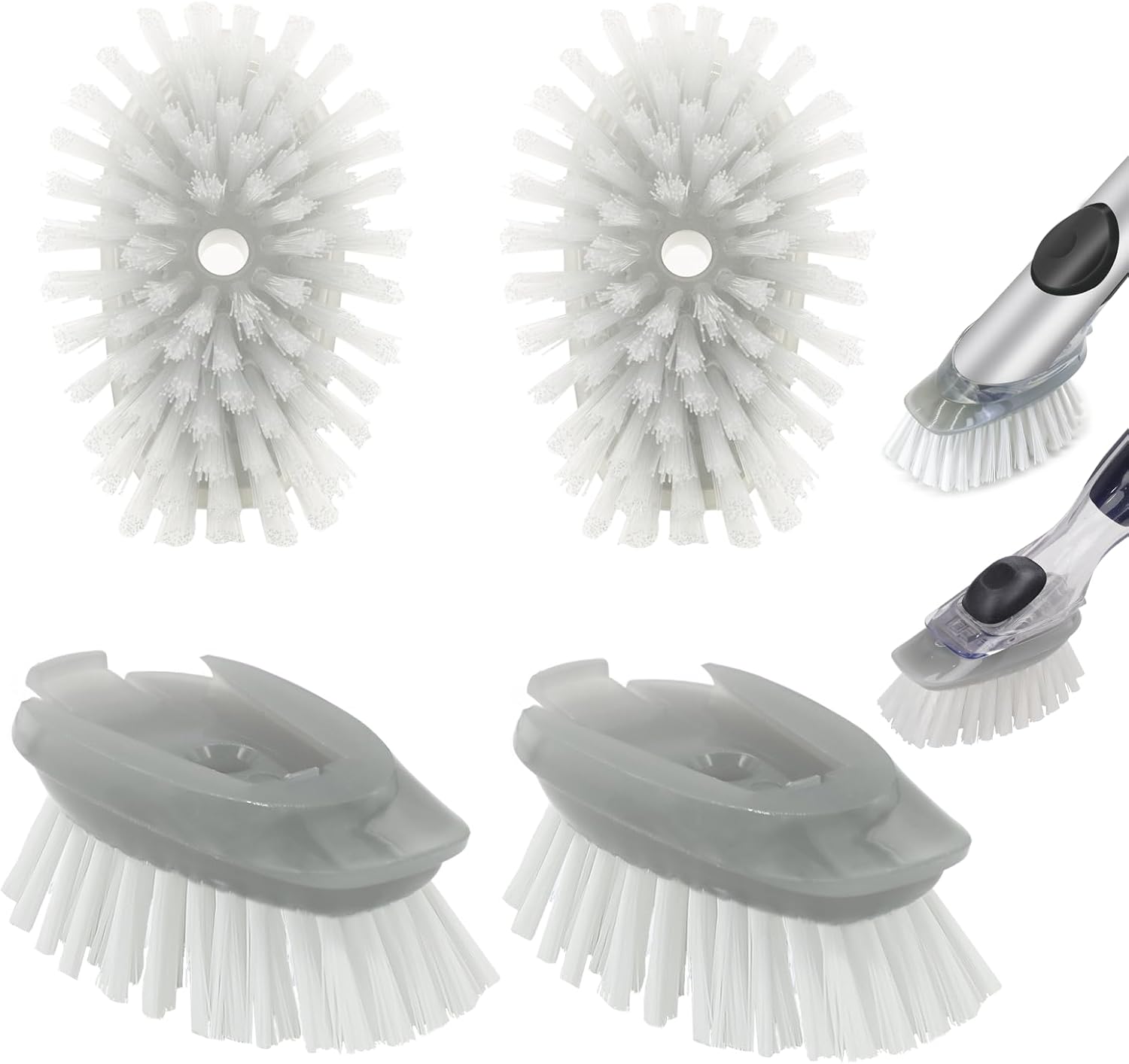 Amazon.com: 4 Pack Dish Brush Refills, Dish Brush Replacement Head for ...