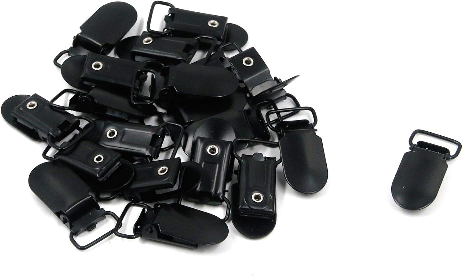 Amazon.com: T Tulead Suspender Clips Black Clips Metal Holder Clips ...