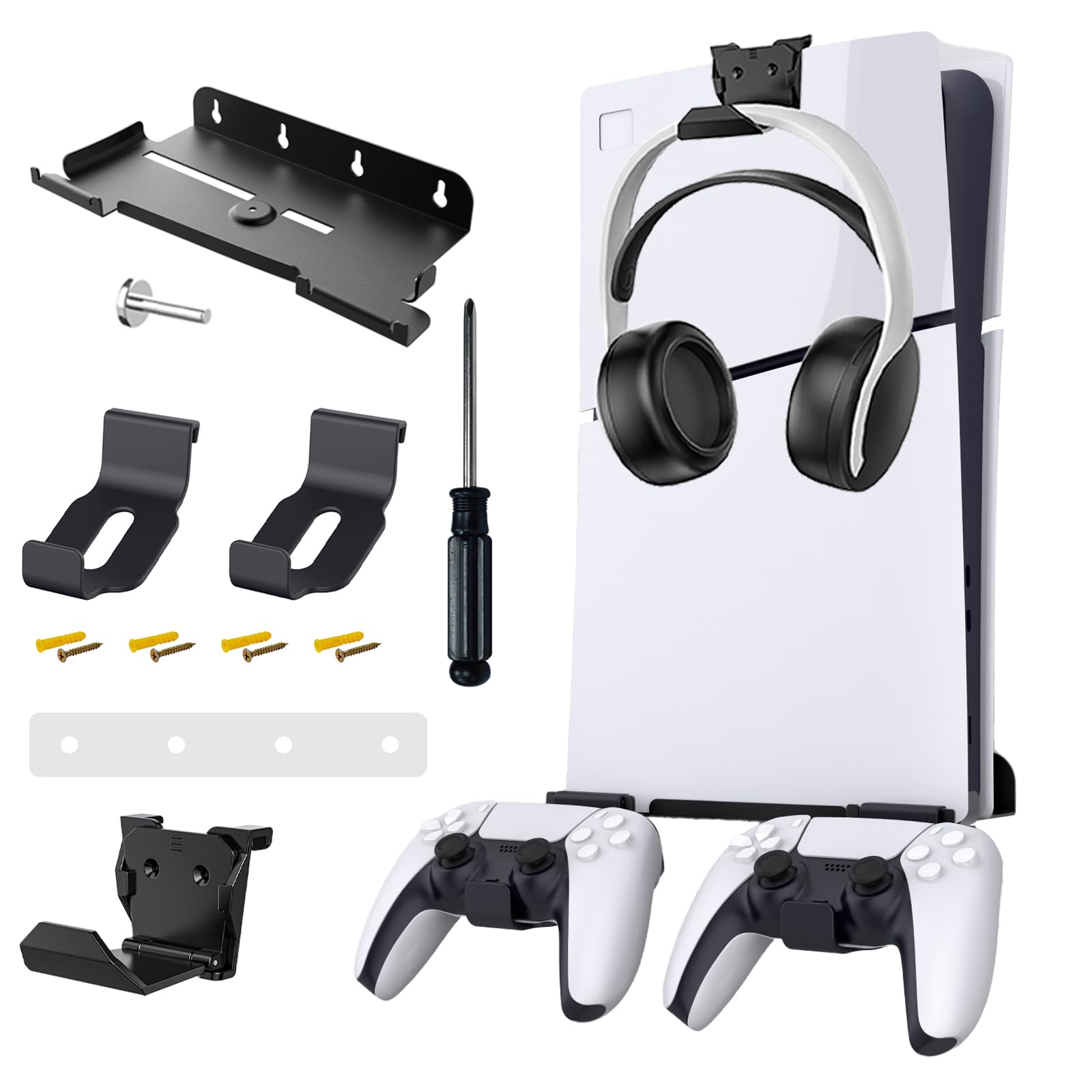 Snapklik.com : KUNSLUCK Upgraded Wall Mount Kit For PS5 Slim (Disc And ...