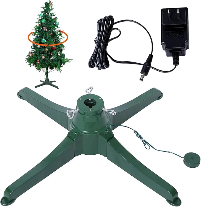 Amazon.com: Ireliajob 360 Degree Rotating Christmas Tree Stand, Holds ...