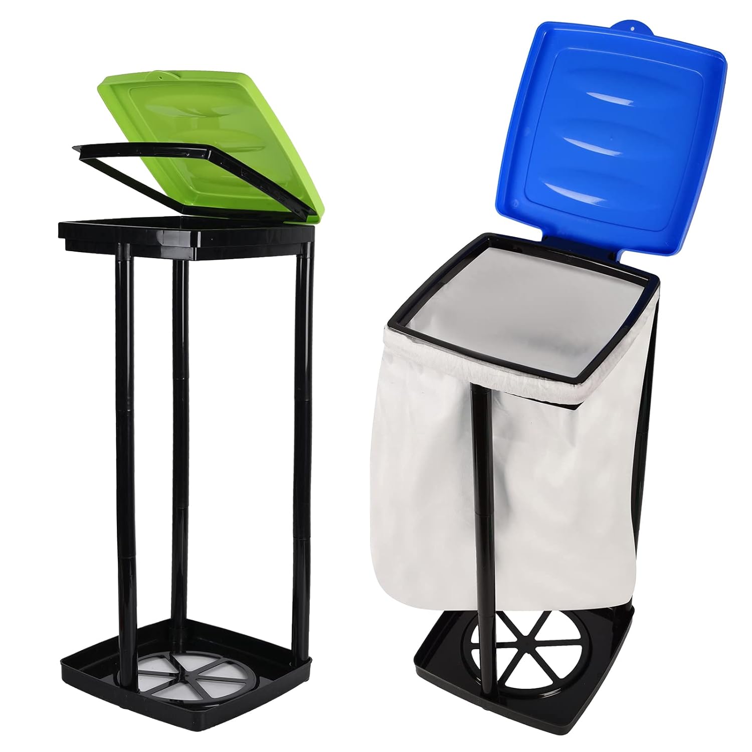 Amazon.com: TonGass (Green & Blue, 2-Pack Collapsible Trash Bag Holder ...