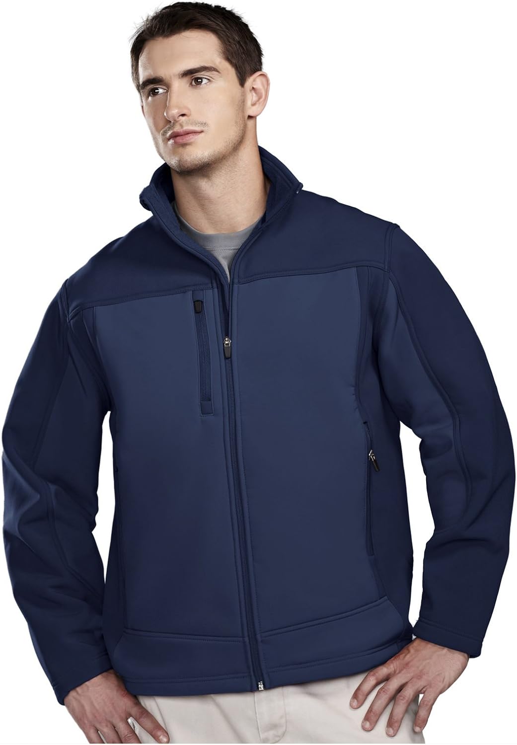 Amazon.com: Tri-Mountain Poly Stretch Bonded Soft Shell Jacket Sherpa ...