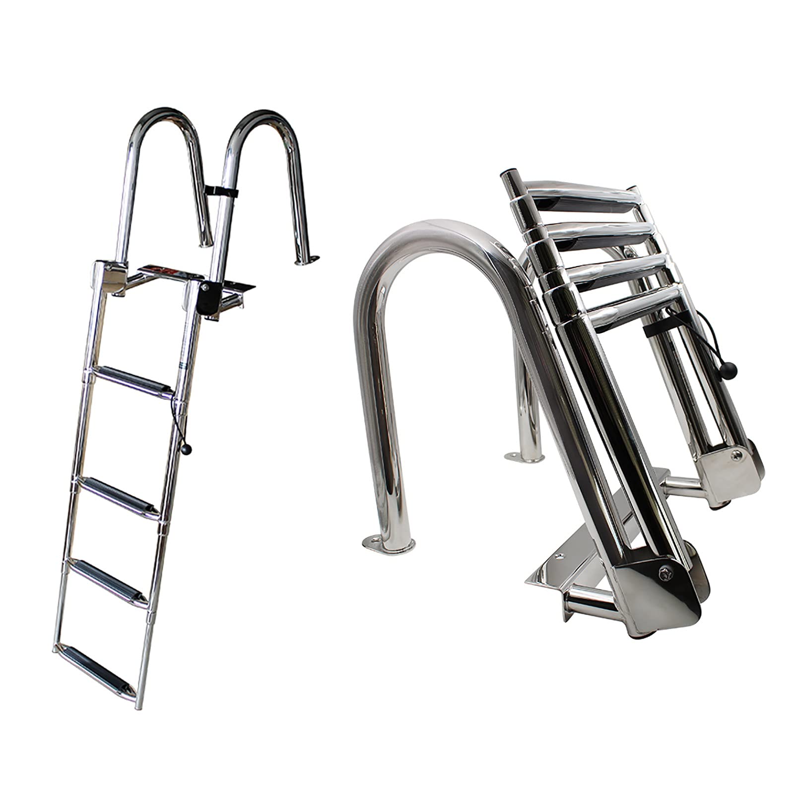 Buy Boat Ladder 4 Steps Marine Ladder, Stainless Steel Boat Boarding ...