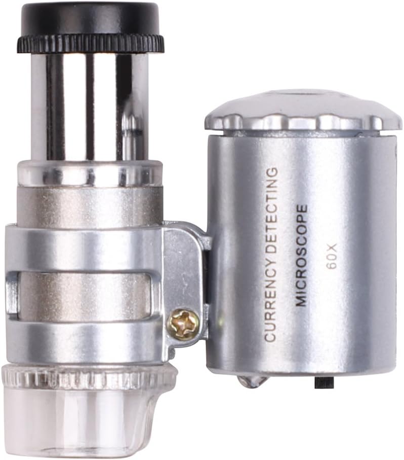 Amazon.com: Pocket Magnifying Glass 30X 60X LED Lighted Magnifier ...