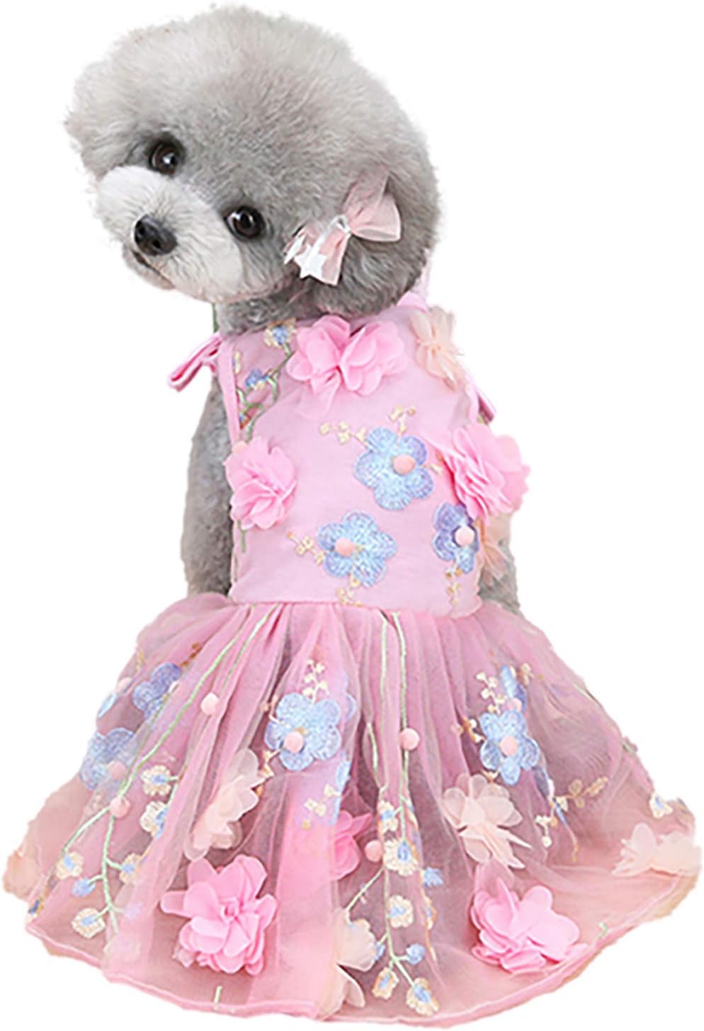 SEIS Vestido formal de tutú de lentejuelas para perro pequeño, falda de ...