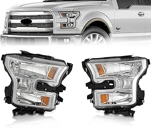 Amazon.com: KARPAL Headlights Assembly Pair Compatible with 2015 2016 ...