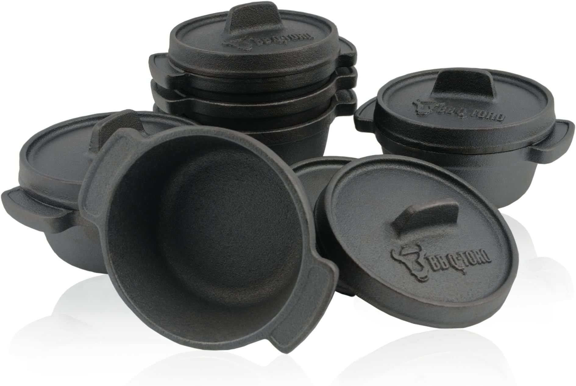 BBQ-Toro Mini Dutch Oven (6 pièces) | Ø 11 cm | déjà brûlée - pré ...