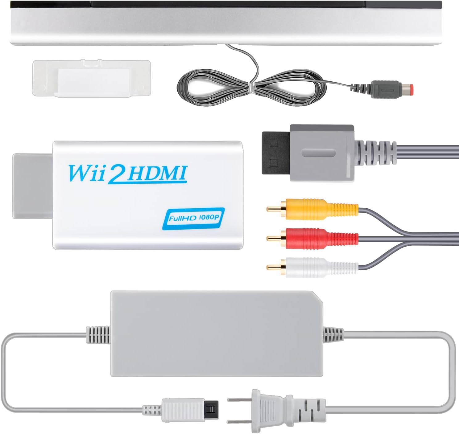 Amazon.com: XiBYer Wii Power Cord 4 in 1 Kit，Wii to HDMI Converter,Wii ...