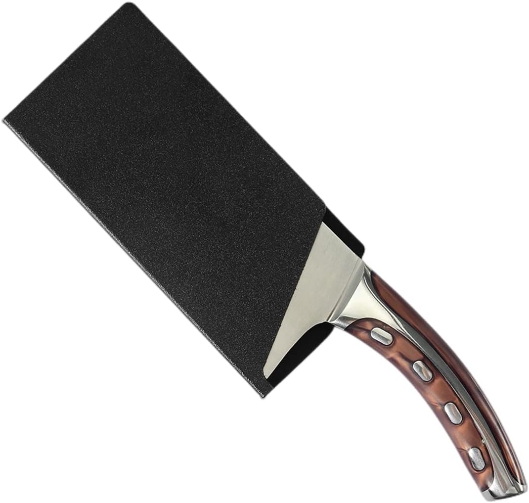 Amazon.com: HERSENT PU Leather Knife Sheath, Universal Meat Cleaver ...
