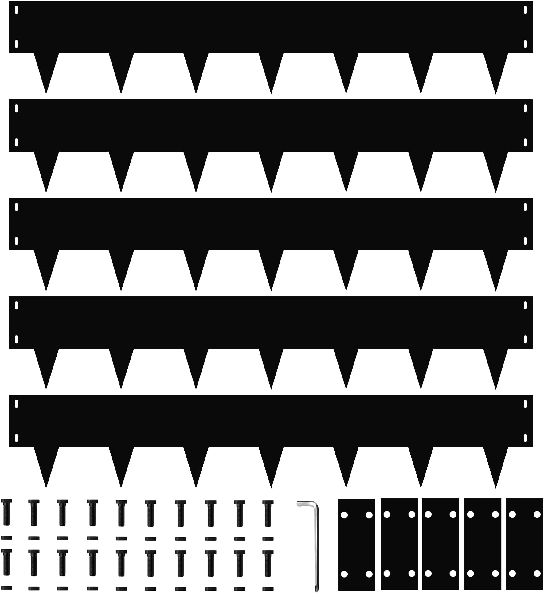 Amazon.com: VEVOR Steel Landscape Edging, 5-Pack Steel Garden Edging ...